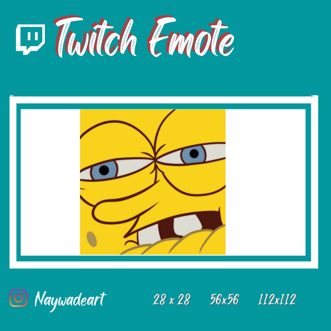 Twtich Emote Sponge Rizz Meme Cartoon Patrick Discord - Etsy