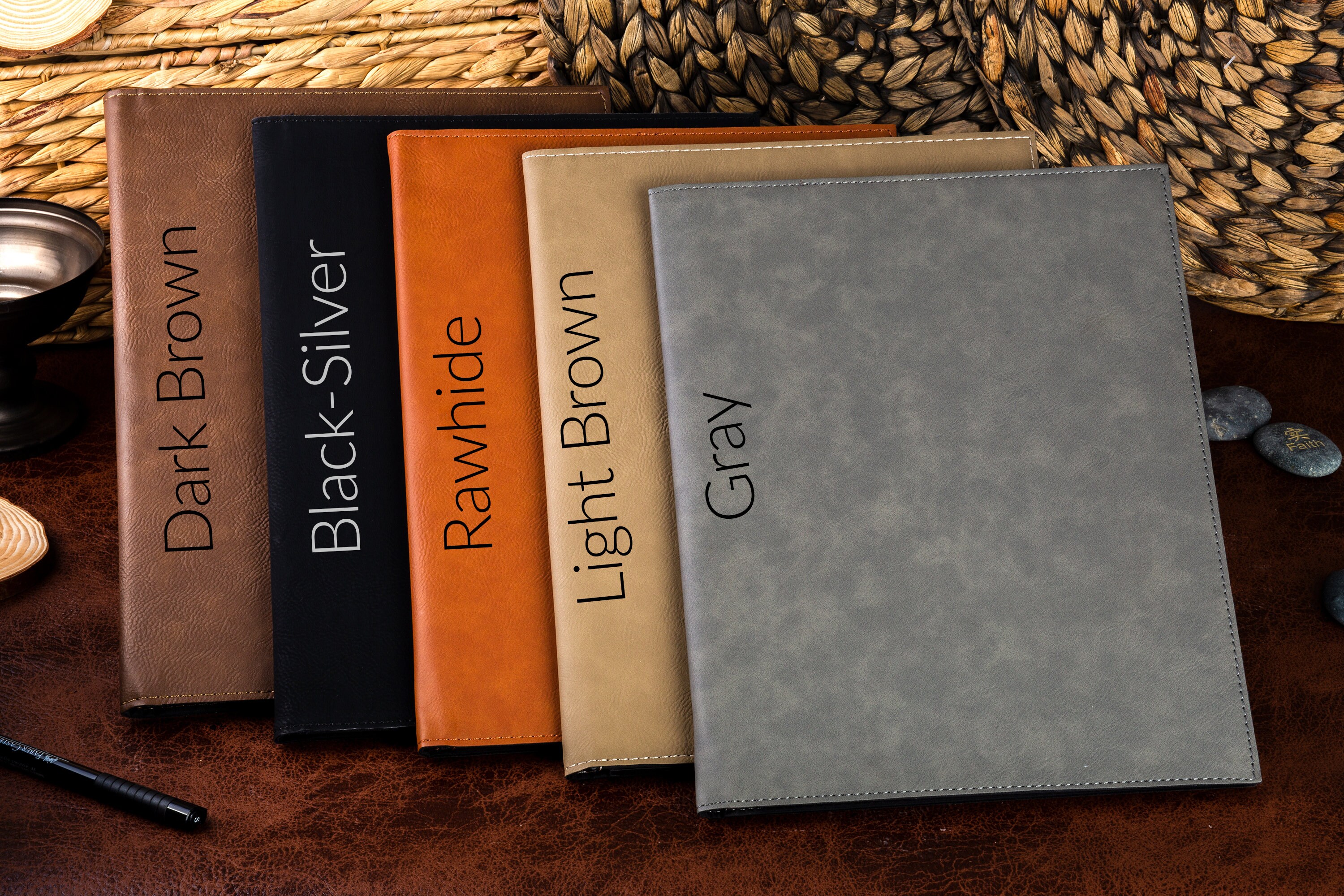 Custom Leather Portfolio, Leather Portfolio, Leather Organizer ...