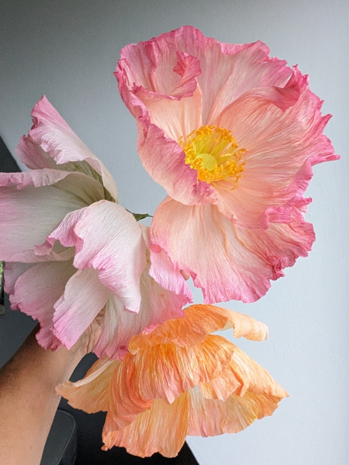 Crepe Paper Poppies | Poppy Faux Flowers, Vintage Look Wedding Floral ...