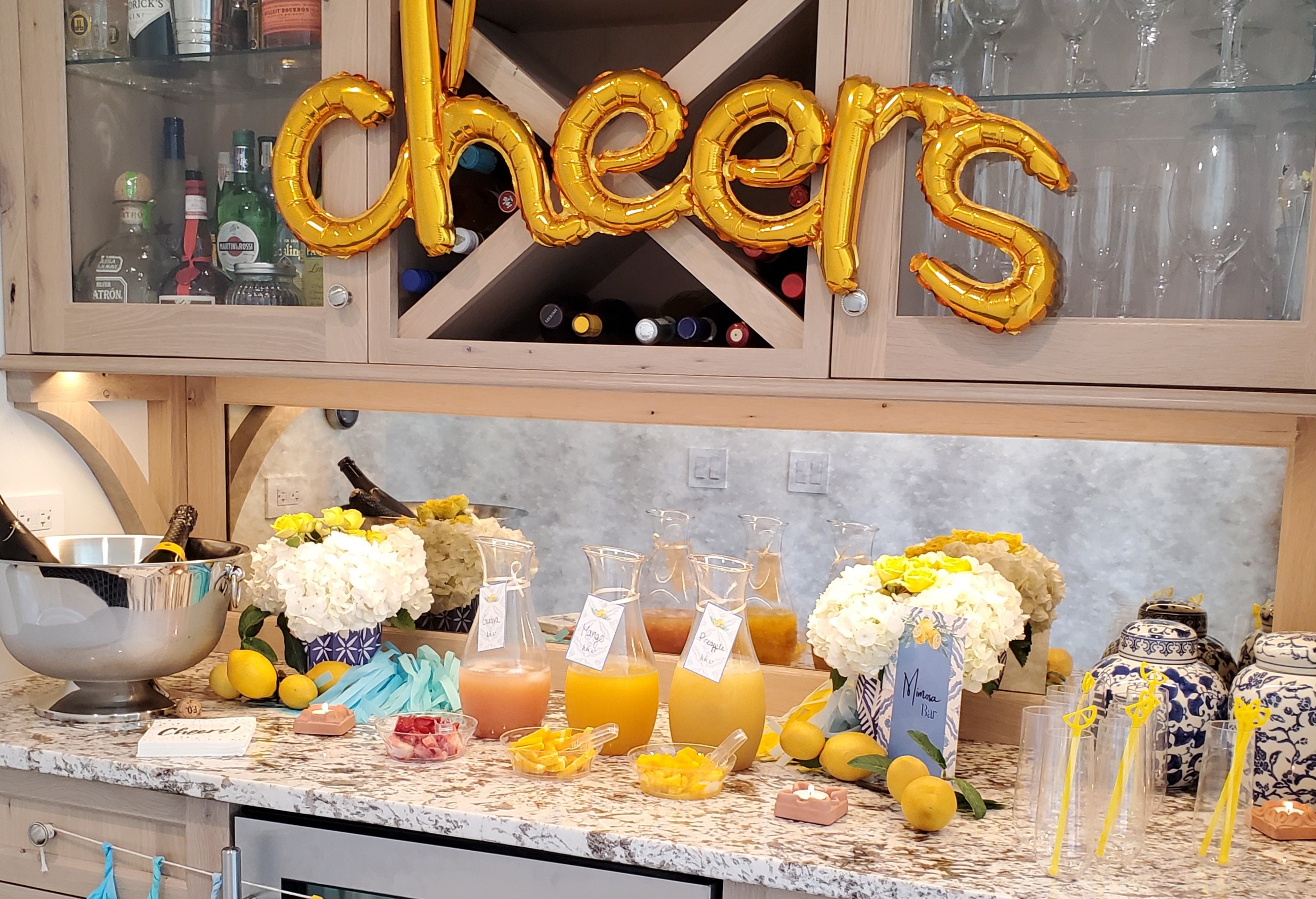 Mimosa Bar Sign Lemon Theme Modern Theme Tropical Theme Mimosa Bar ...