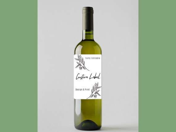 Custom Wine Label Template Wine Label Template Wedding Wine - Etsy