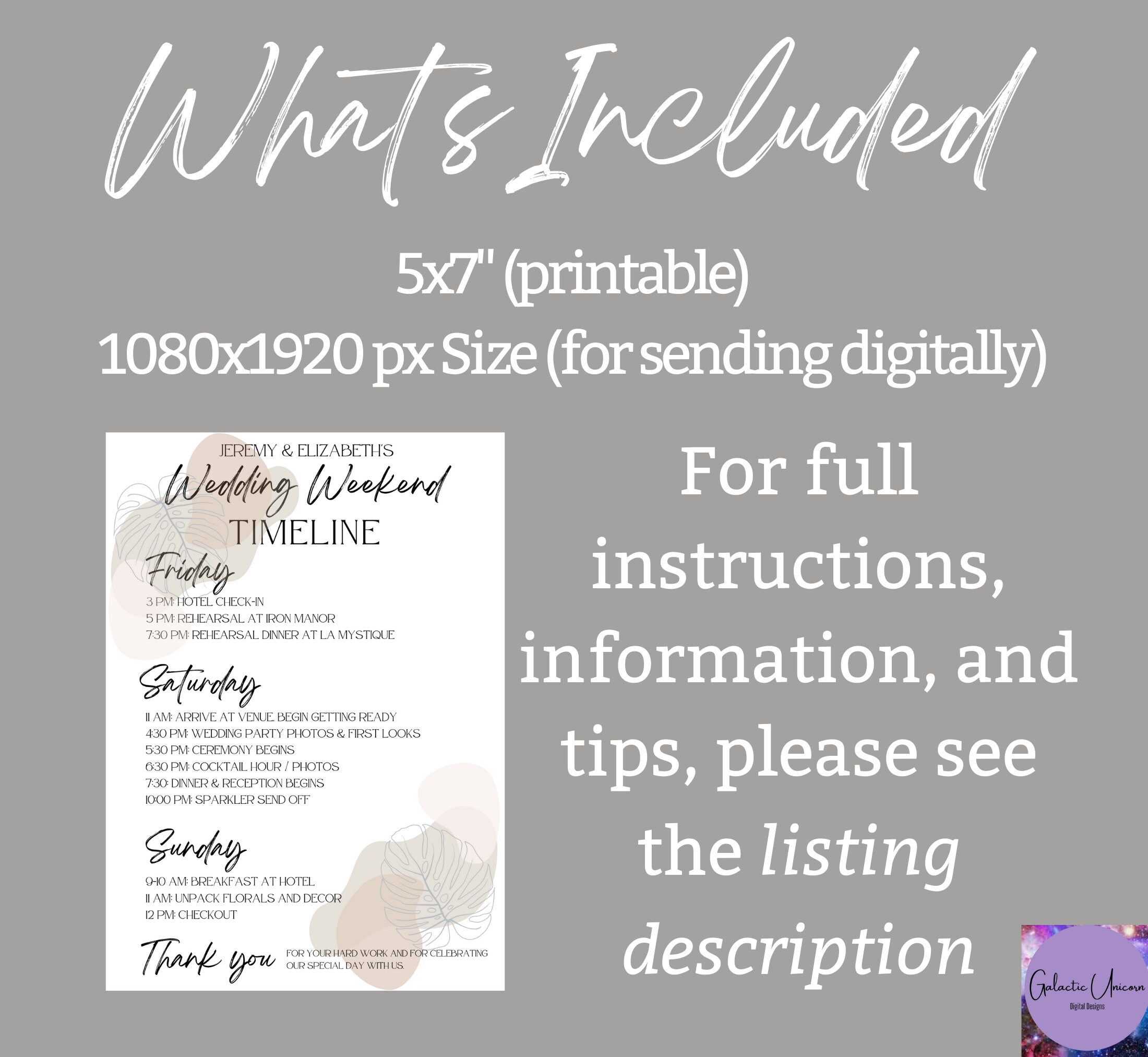 Wedding Weekend Timeline Template, Wedding Weekend Itinerary, Wedding ...
