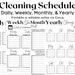 Cleaning Schedule Printable, Digital Cleaning Tracker Schedule ...