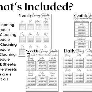 Cleaning Schedule Printable, Digital Cleaning Tracker Schedule ...