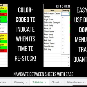 Ultimate Inventory Spreadsheet, Pantry Inventory List, Closet Inventory ...