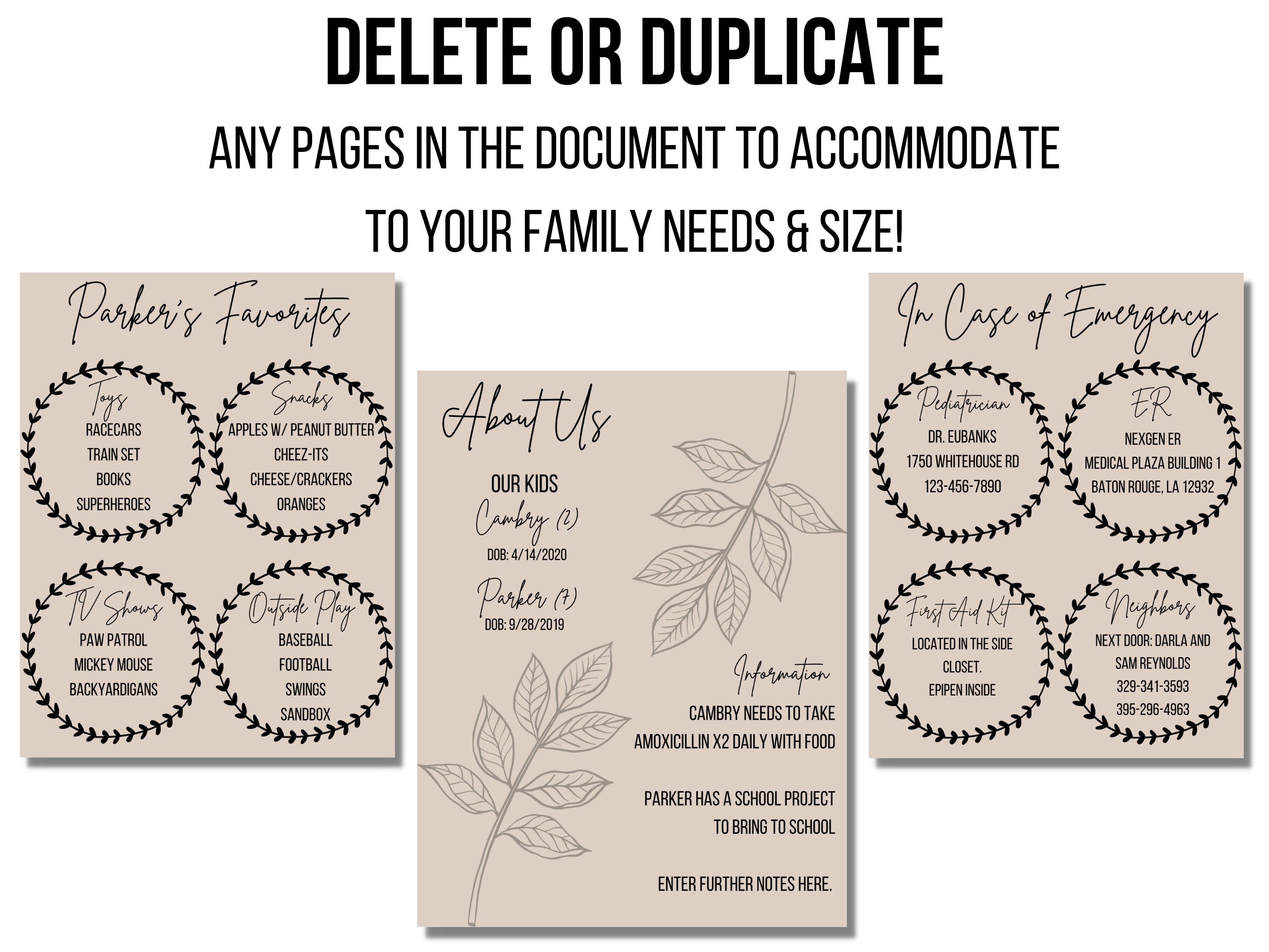 Editable Baby and Toddler Routine Guide, Baby and Toddler Schedule ...