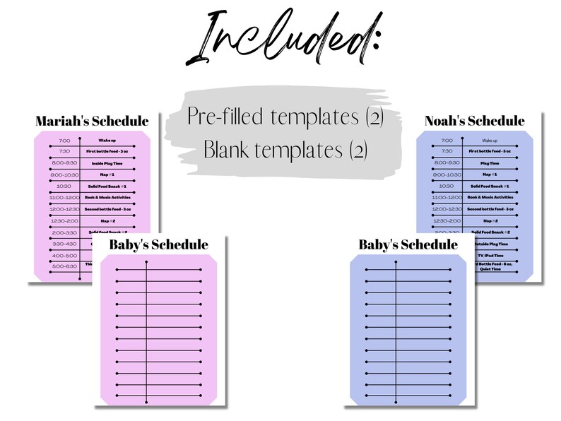 Editable Baby and Toddler Routine Guide, Baby and Toddler Schedule ...