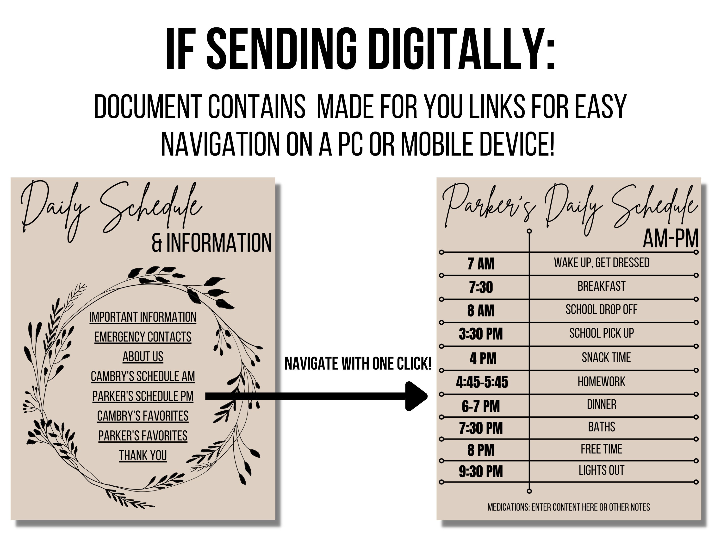 Editable Baby and Toddler Routine Guide, Baby and Toddler Schedule ...