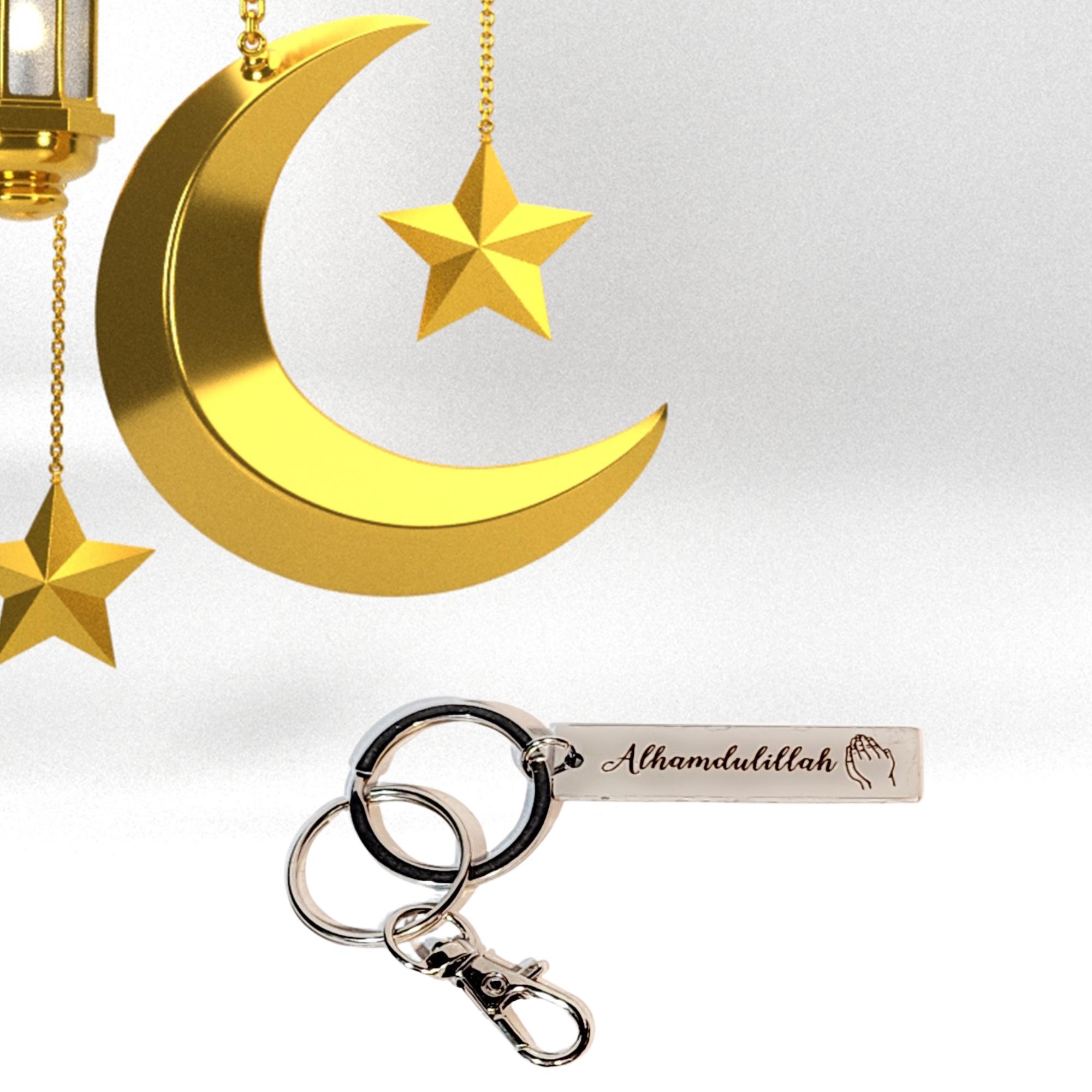 Islamic Engraved Keychain-eid Gifts-modern Keyrings - Etsy
