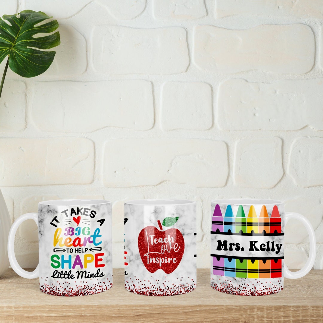 Personalized Teacher Mug: Funny Crayola Design, Learning Passion Gift ...