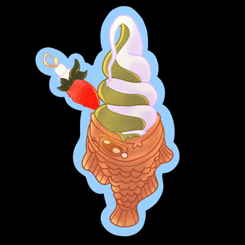 Taiyaki Matcha Ice Cream - Etsy