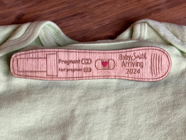 Personalized Pregnancy Test Stick Announcement, Pregnancy Test Keepsake ...