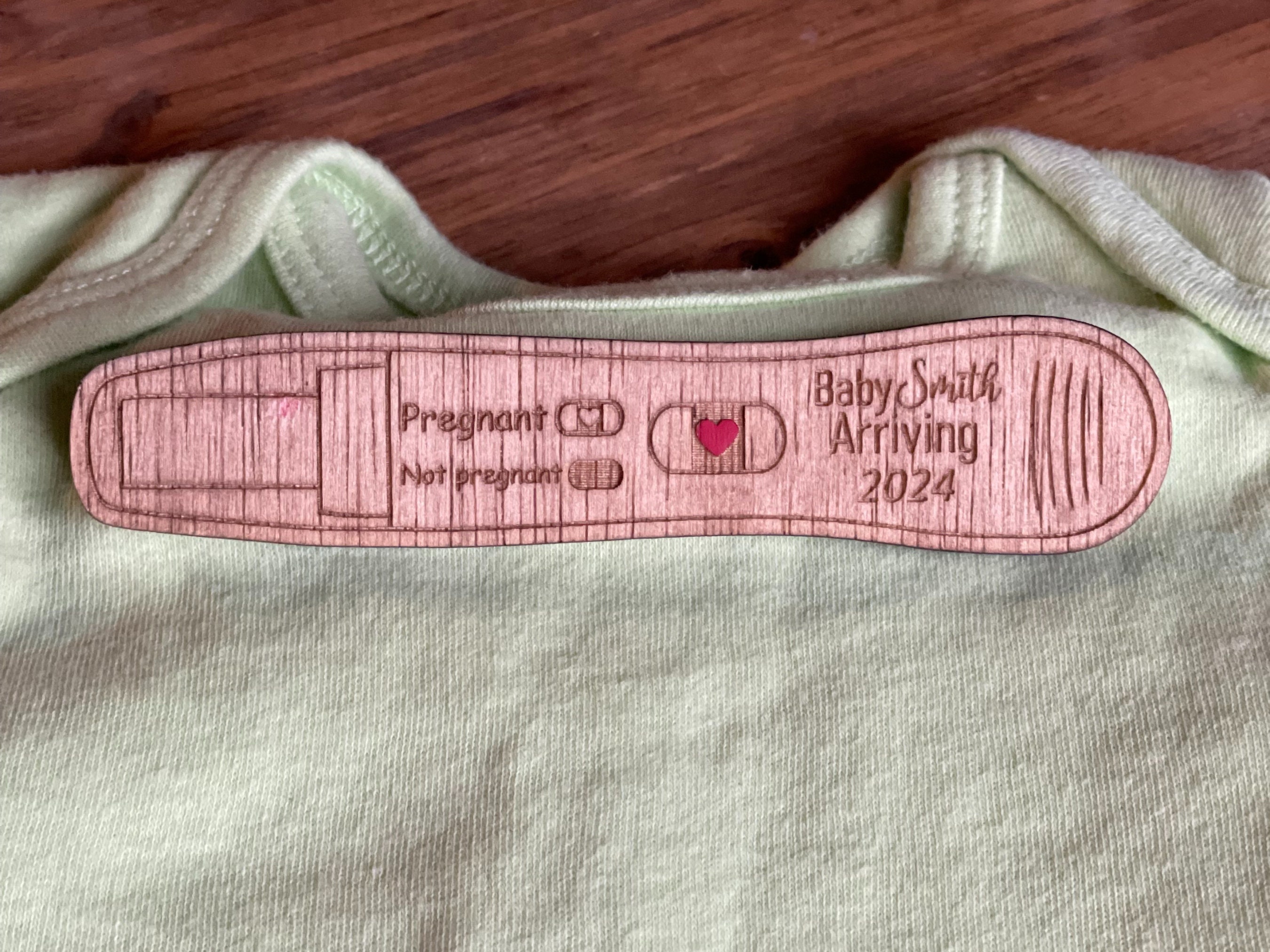 Personalized Pregnancy Test Stick Announcement, Pregnancy Test Keepsake ...