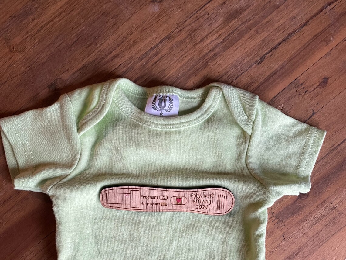 Personalized Pregnancy Test Stick Announcement, Pregnancy Test Keepsake ...