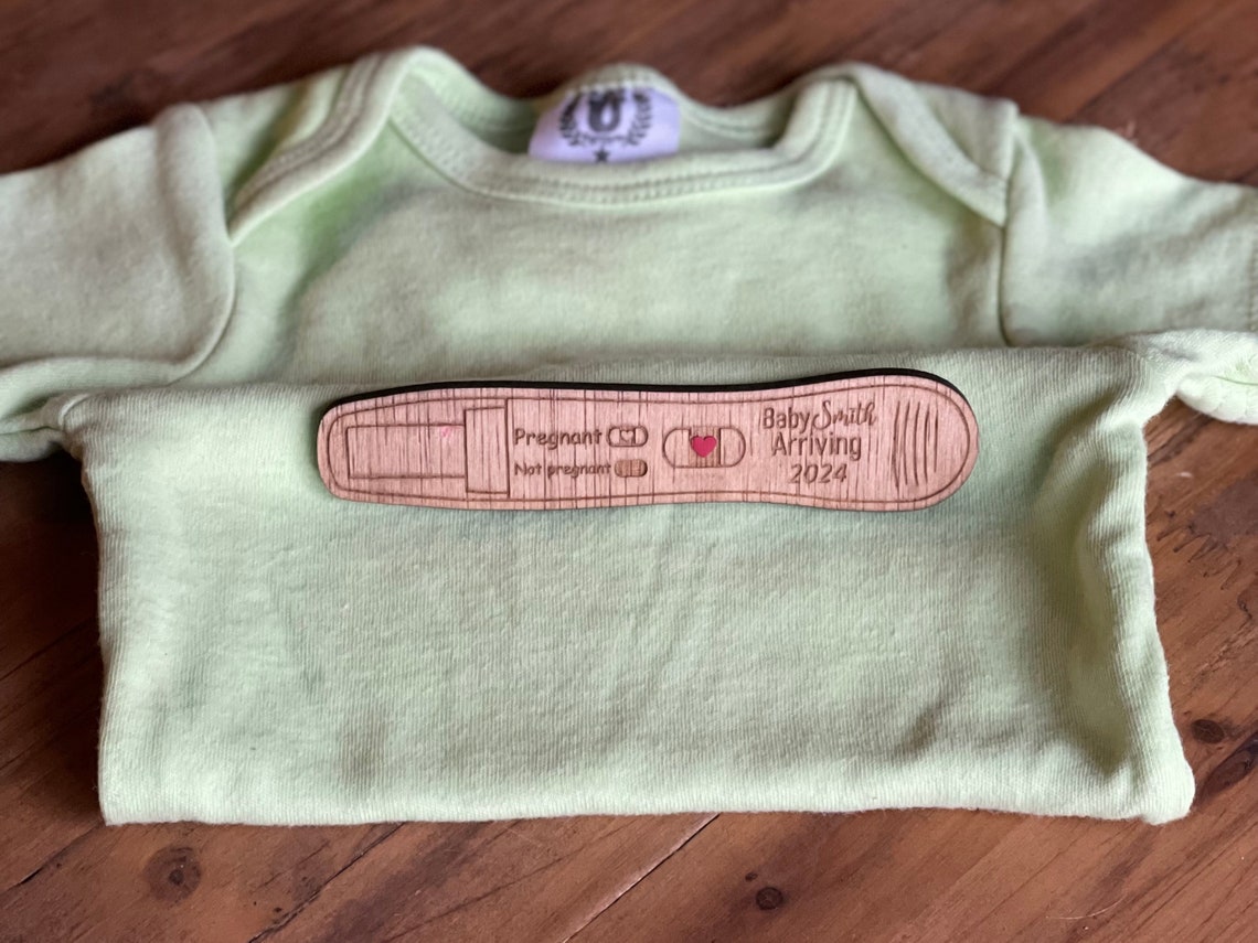Personalized Pregnancy Test Stick Announcement, Pregnancy Test Keepsake ...