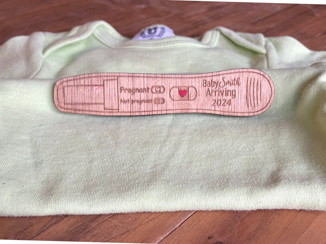 Personalized Pregnancy Test Stick Announcement, Pregnancy Test Keepsake ...