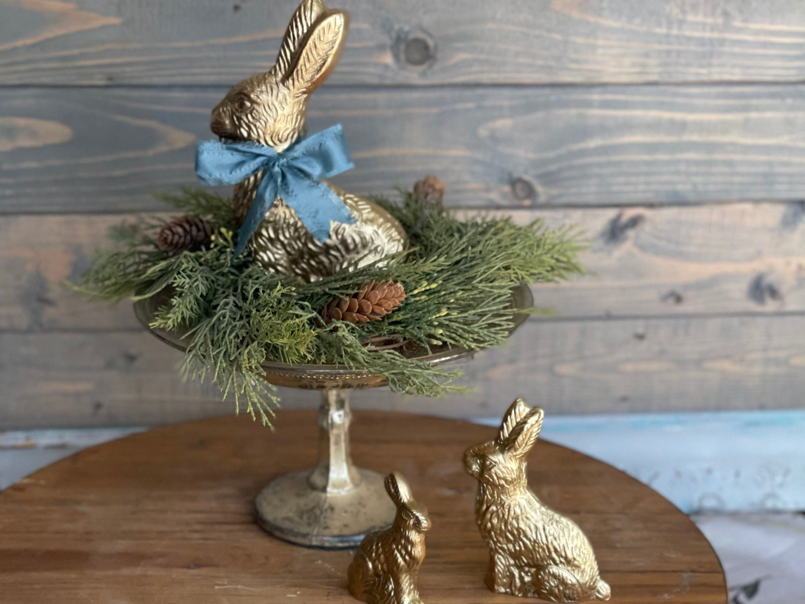 Bunny Nursery Decor for Girl, Faux Foil Gold Bunnies for Nursery, Baby ...