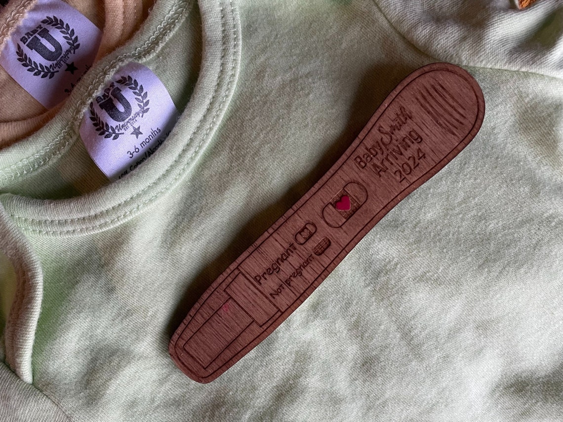 Personalized Pregnancy Test Stick Announcement, Pregnancy Test Keepsake ...