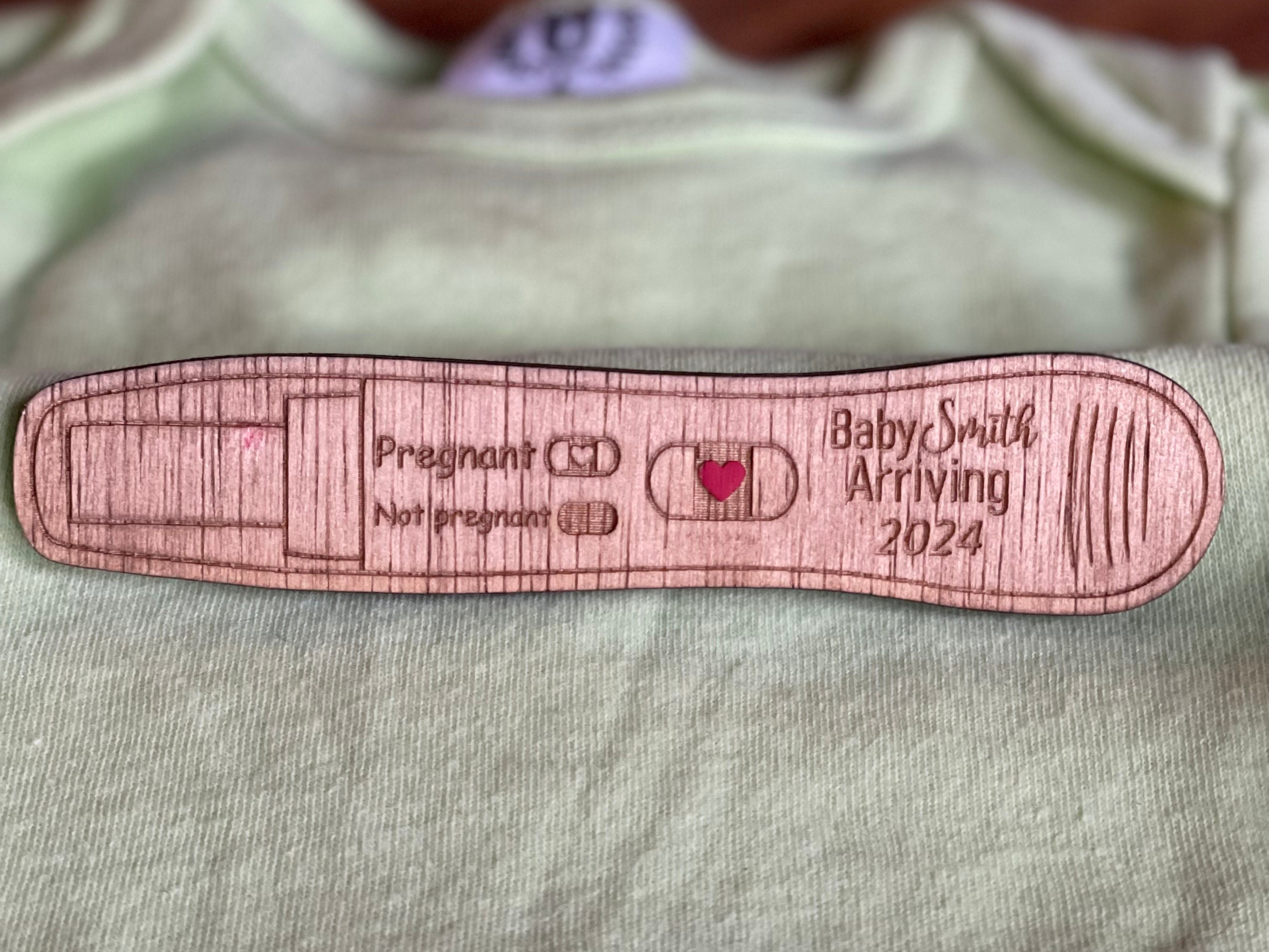Personalized Pregnancy Test Stick Announcement, Pregnancy Test Keepsake ...