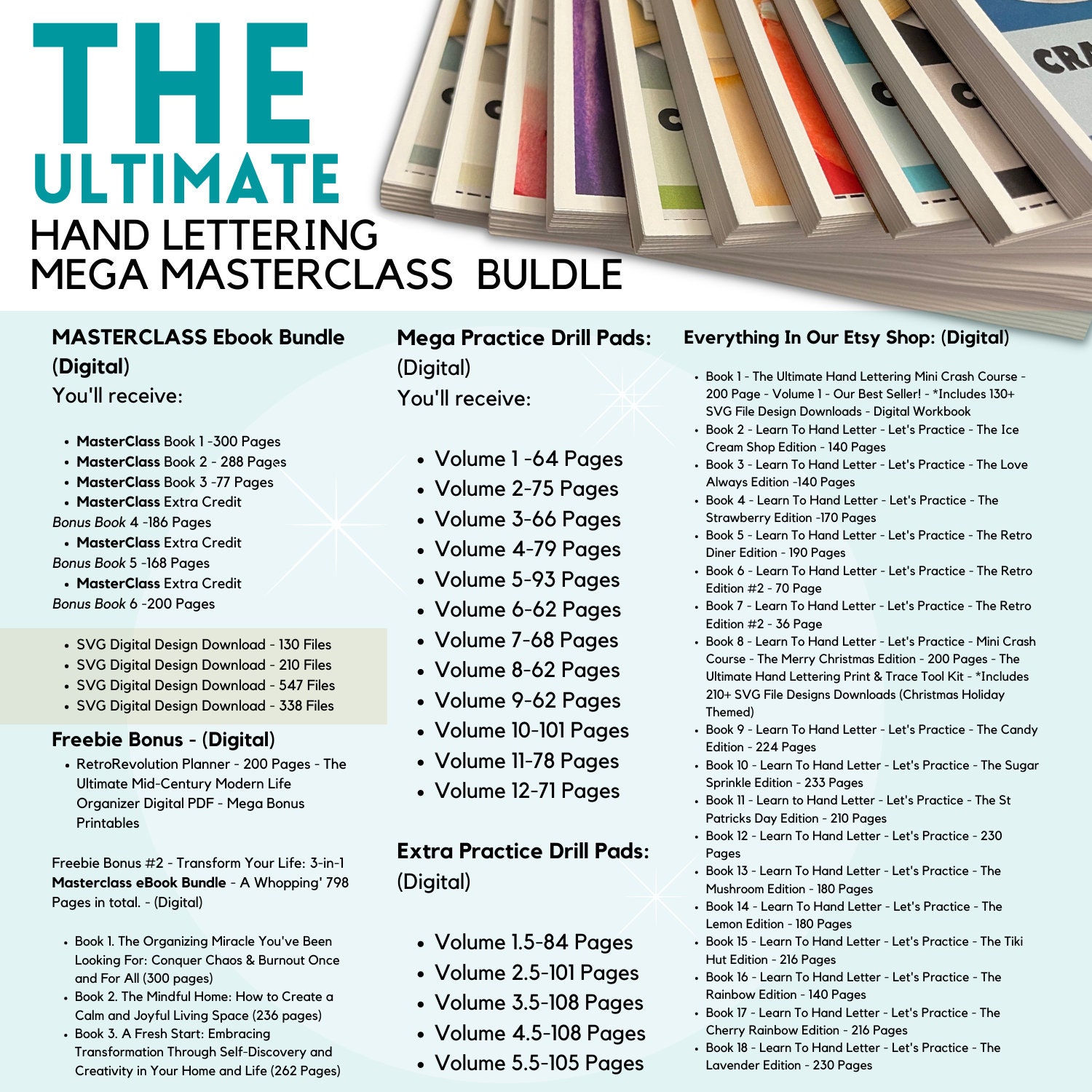Learn to Hand Letter, the Ultimate Hand Lettering MEGA Bundle ...