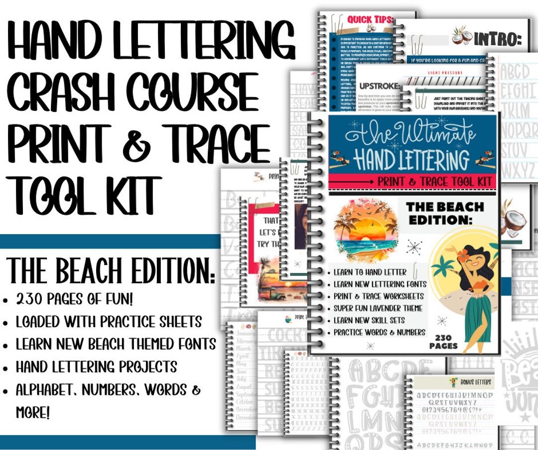 Learn to Hand Letter, the Ultimate Hand Lettering Digital Print & Trace ...