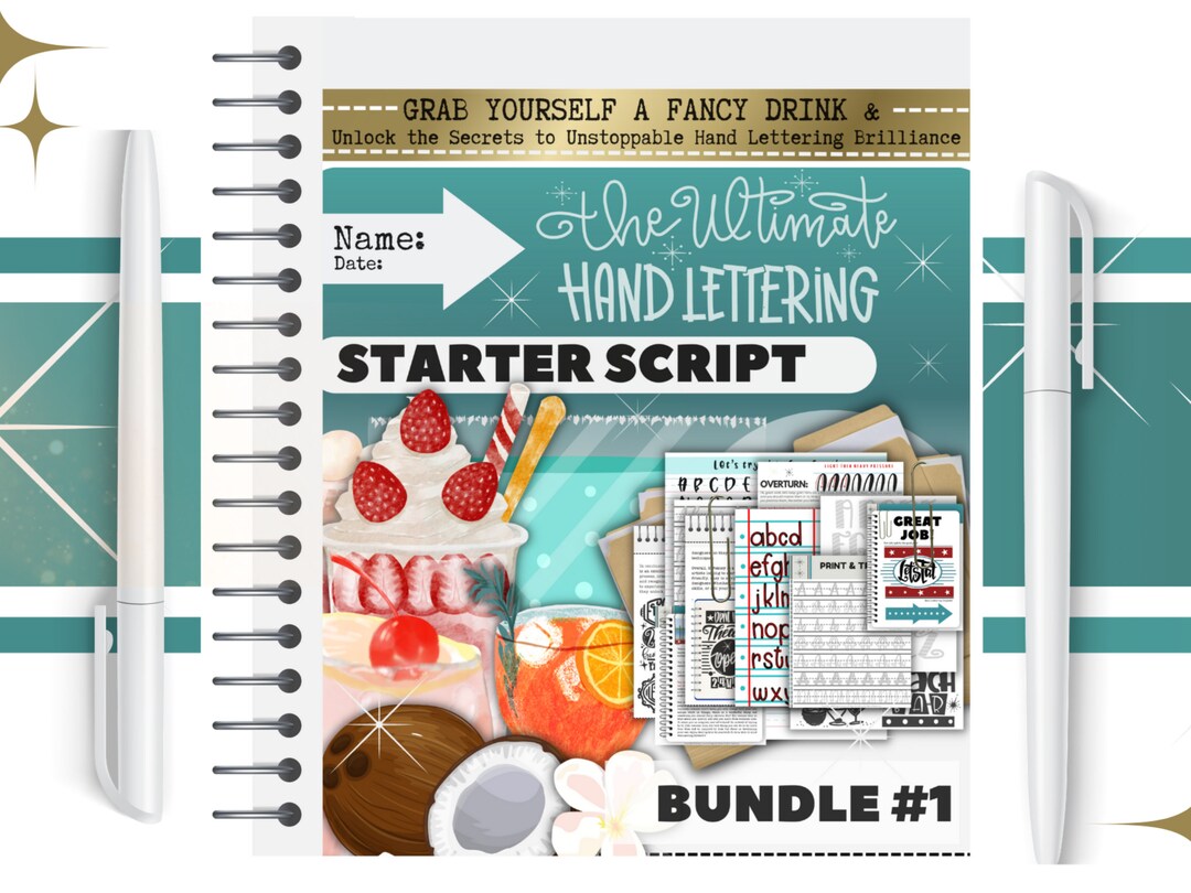 Ultimate Hand Lettering Bundle Starter Script 1 860 Pages Digital ...