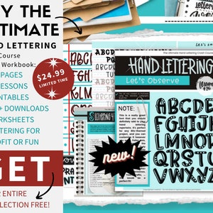 Learn to Hand Letter | the Ultimate Crash Course Digital Workbook Plus ...