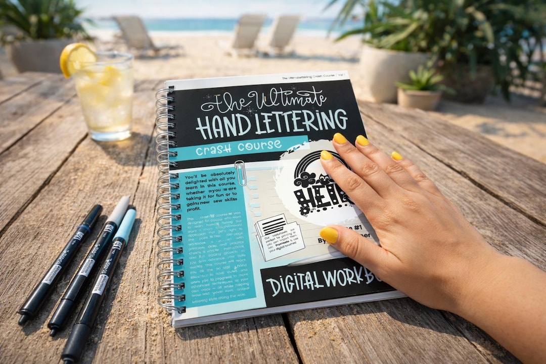 Learn Hand Lettering Workbook | Ultimate Crash Course + 6,400+ Page ...