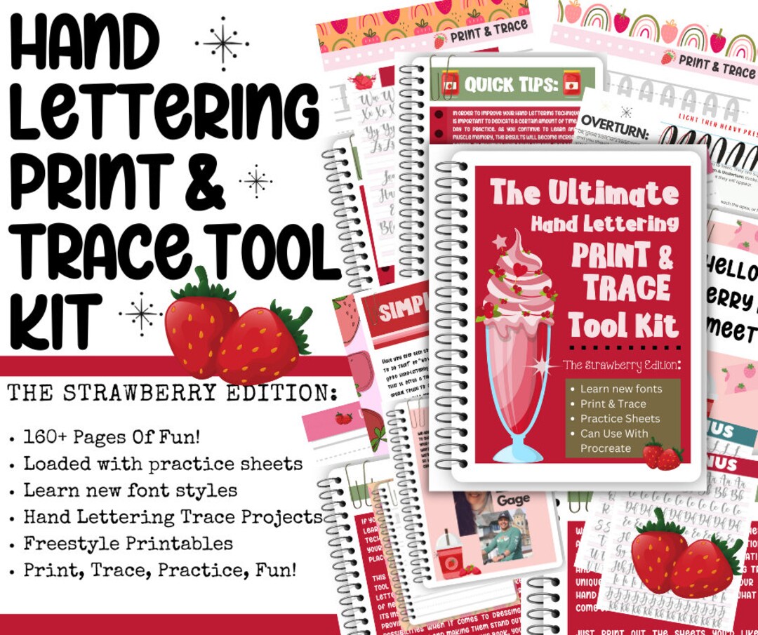 Learn to Hand Letter, the Ultimate Hand Lettering Digital Print & Trace ...