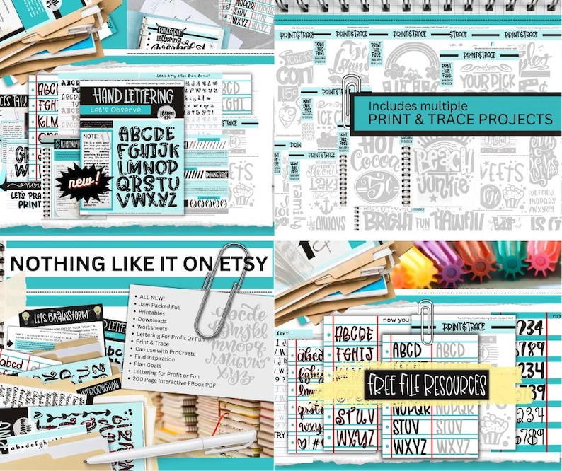 Ultimate Hand Lettering System Bundle | Crash Course Pick Practice ...