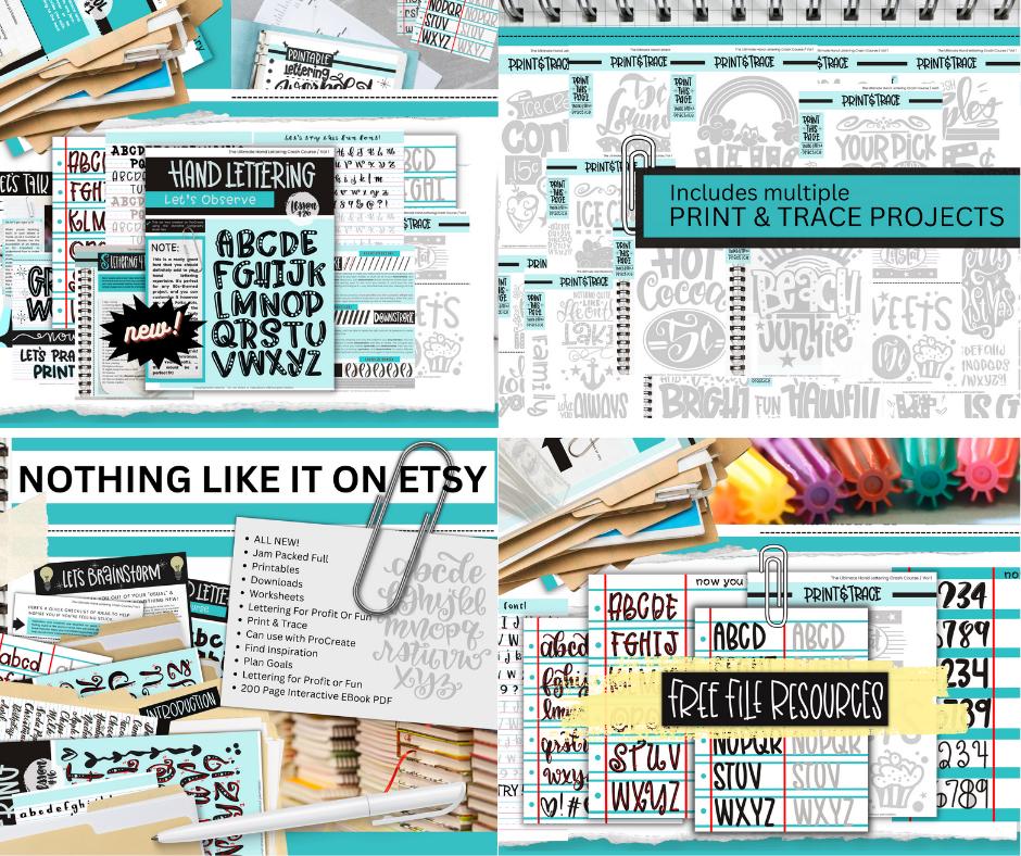 Ultimate Hand Lettering System Bundle | Crash Course Pick Practice ...