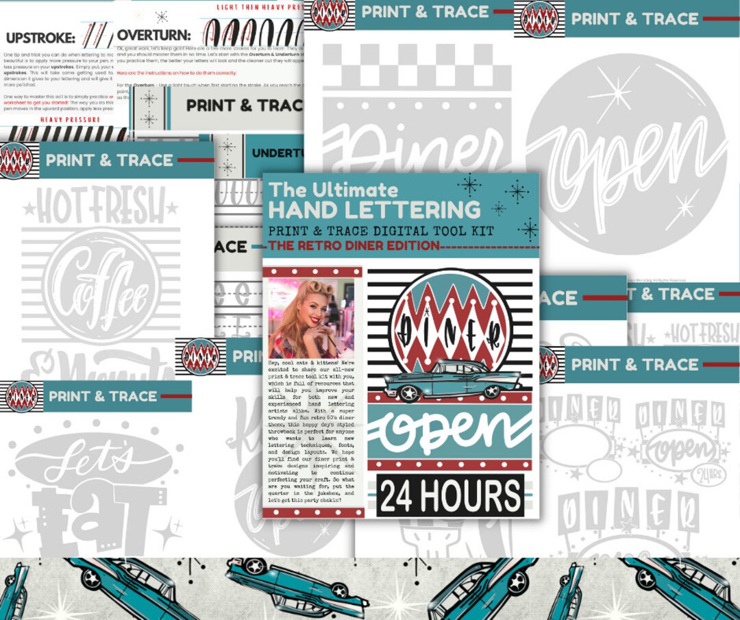 Learn to Hand Letter, the Ultimate Hand Lettering Retro Diner Themed ...