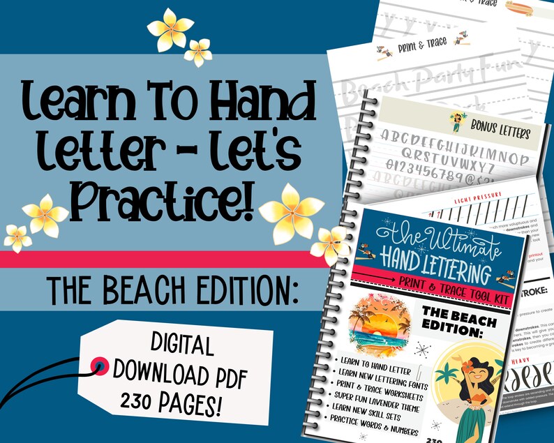 Learn to Hand Letter, the Ultimate Hand Lettering Digital Print & Trace ...
