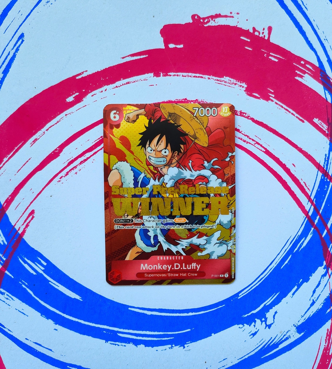 One Piece Custom TCG Card - Monkey D. Luffy P01 Holo Replica - SUPER ...