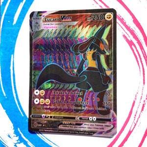 Pokèmon TCG Lucario Shiny Vmax Holo Custom Card - Etsy
