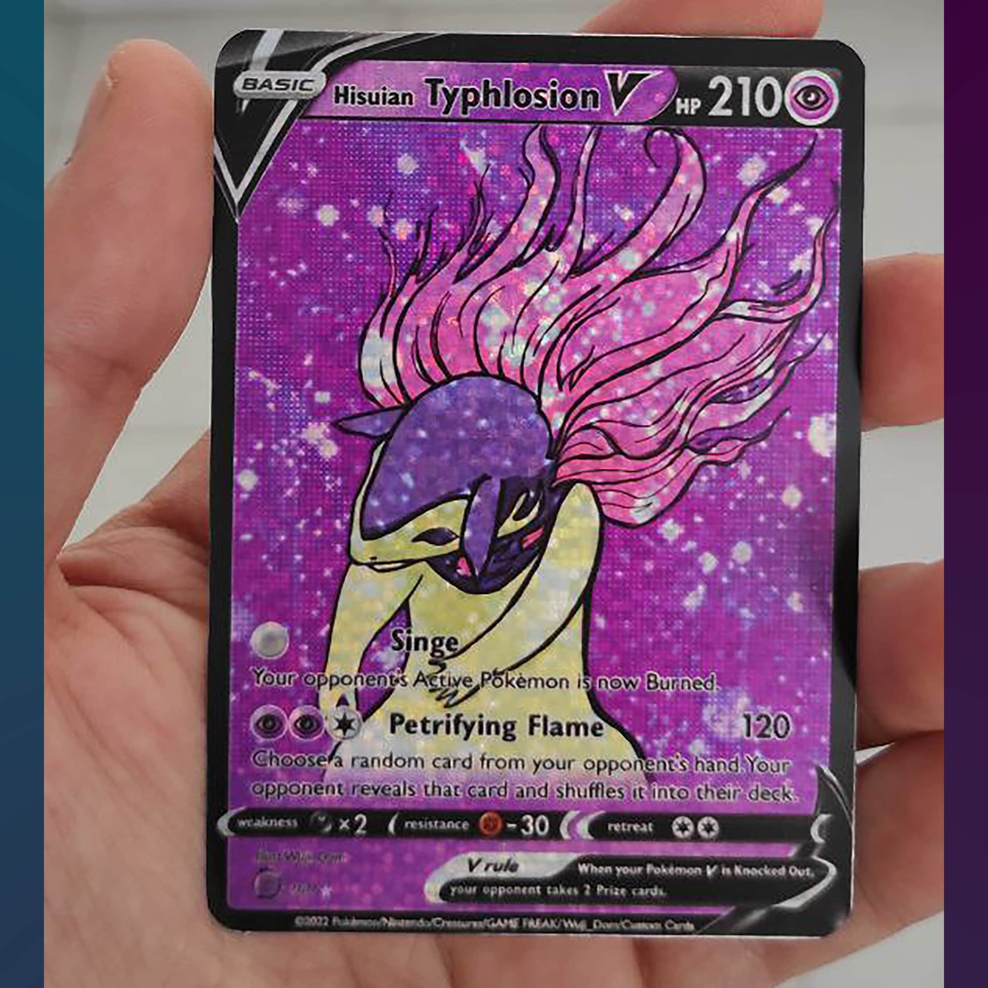 Pokèmon TCG Hisuian Typhlosion V Holo Custom Cards - Etsy Finland