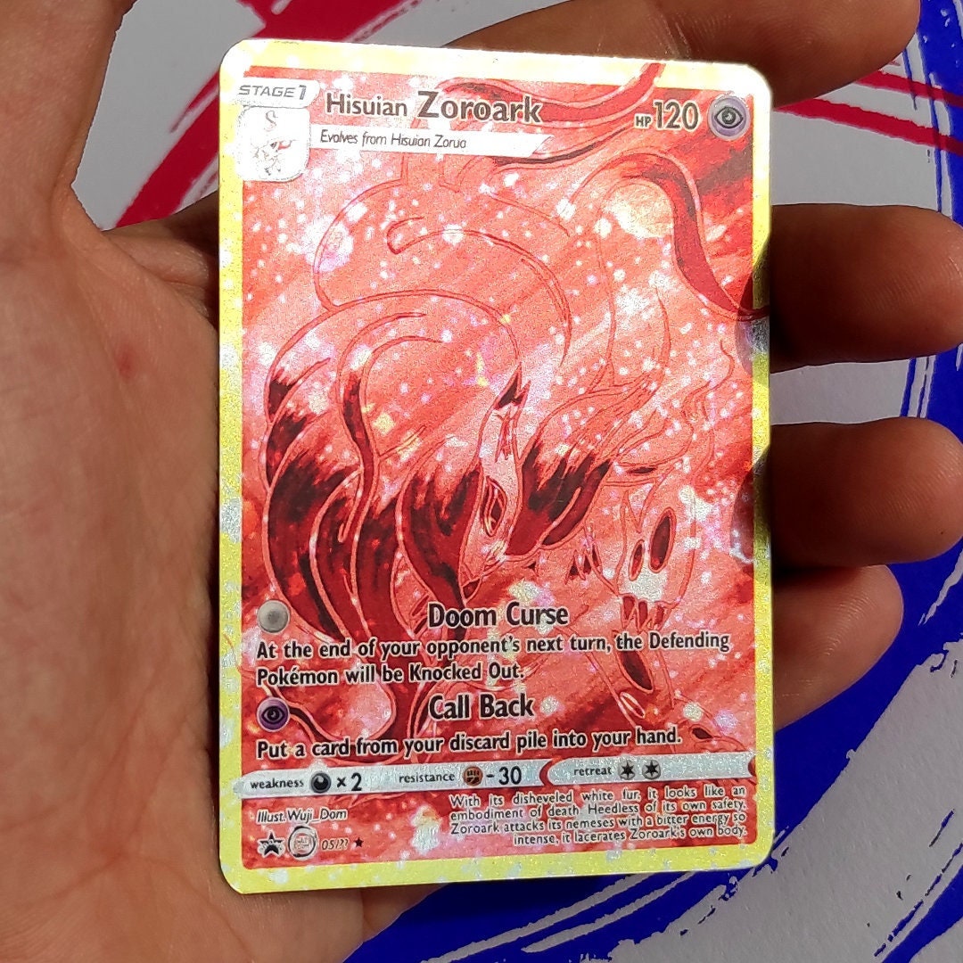 Pokemon TCG, Hisuian Zoroark Promo Full Art, Vmax, Holo Custom Orica ...