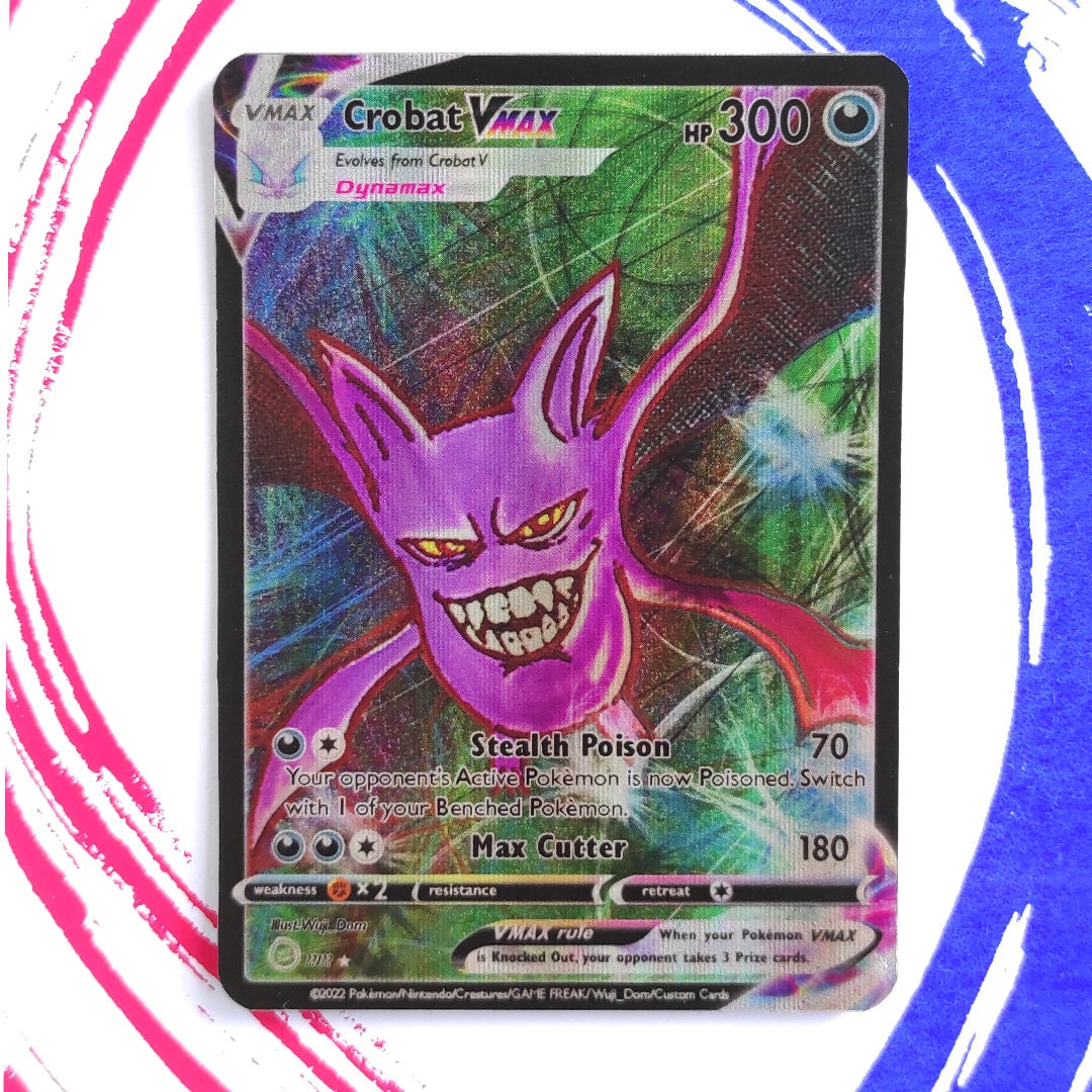 Pokemon TCG Crobat Vmax Holo Orica and Custom Card. - Etsy