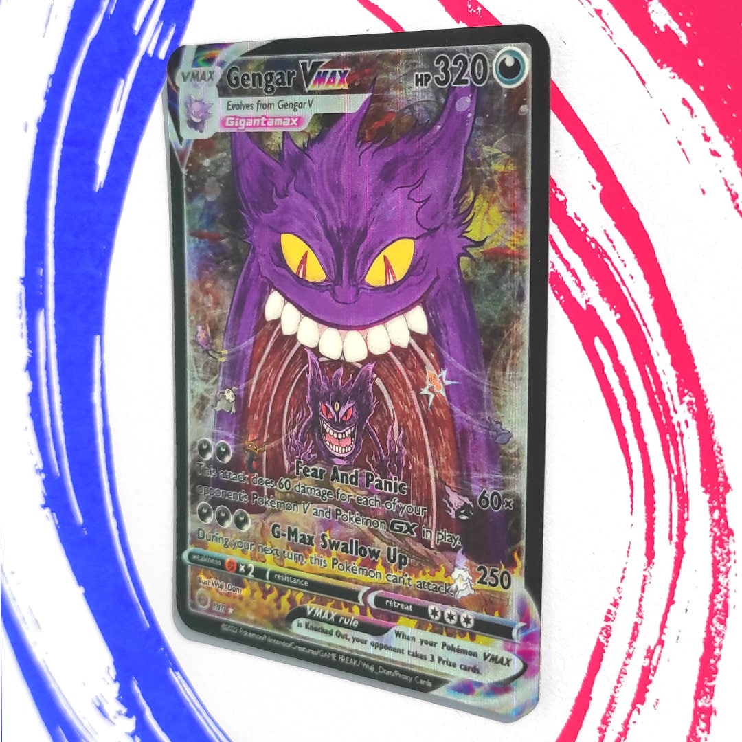 Pokèmon TCG G-max & Mega Gengar Vmax Holo Orica and Custom - Etsy