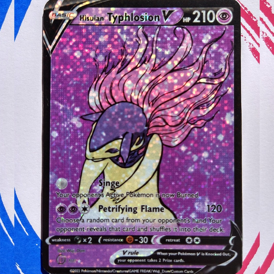 Pokemon TCG Hisuian Typhlosion V Holo Custom Cards - Etsy Finland