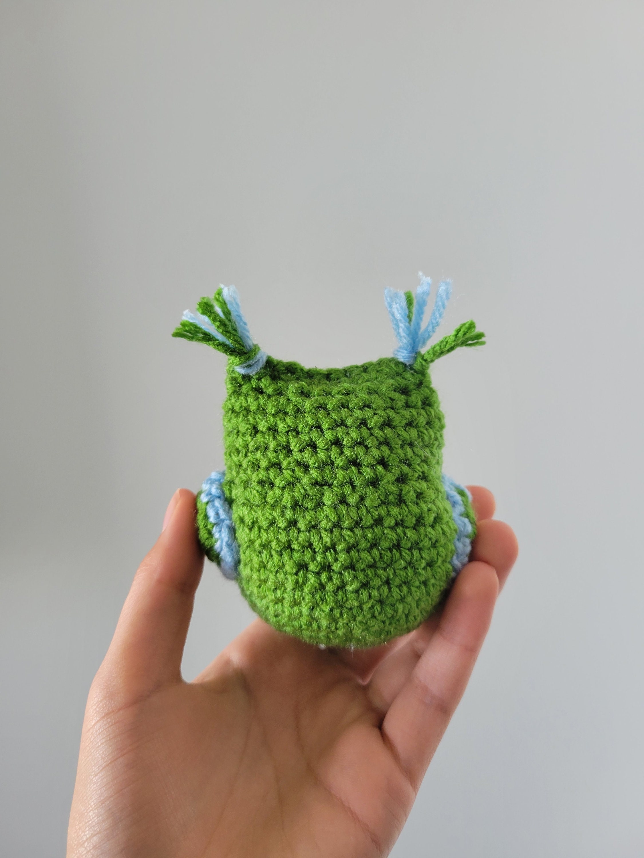 Small Crochet Green and Blue Hoot Owl Plush - Etsy