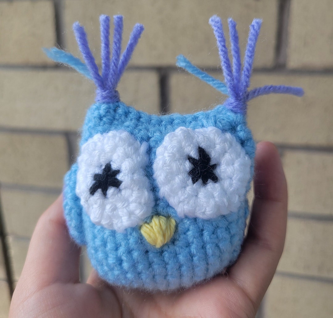 Mini Crochet Blue and Purple Hoot Owl Plush - Etsy
