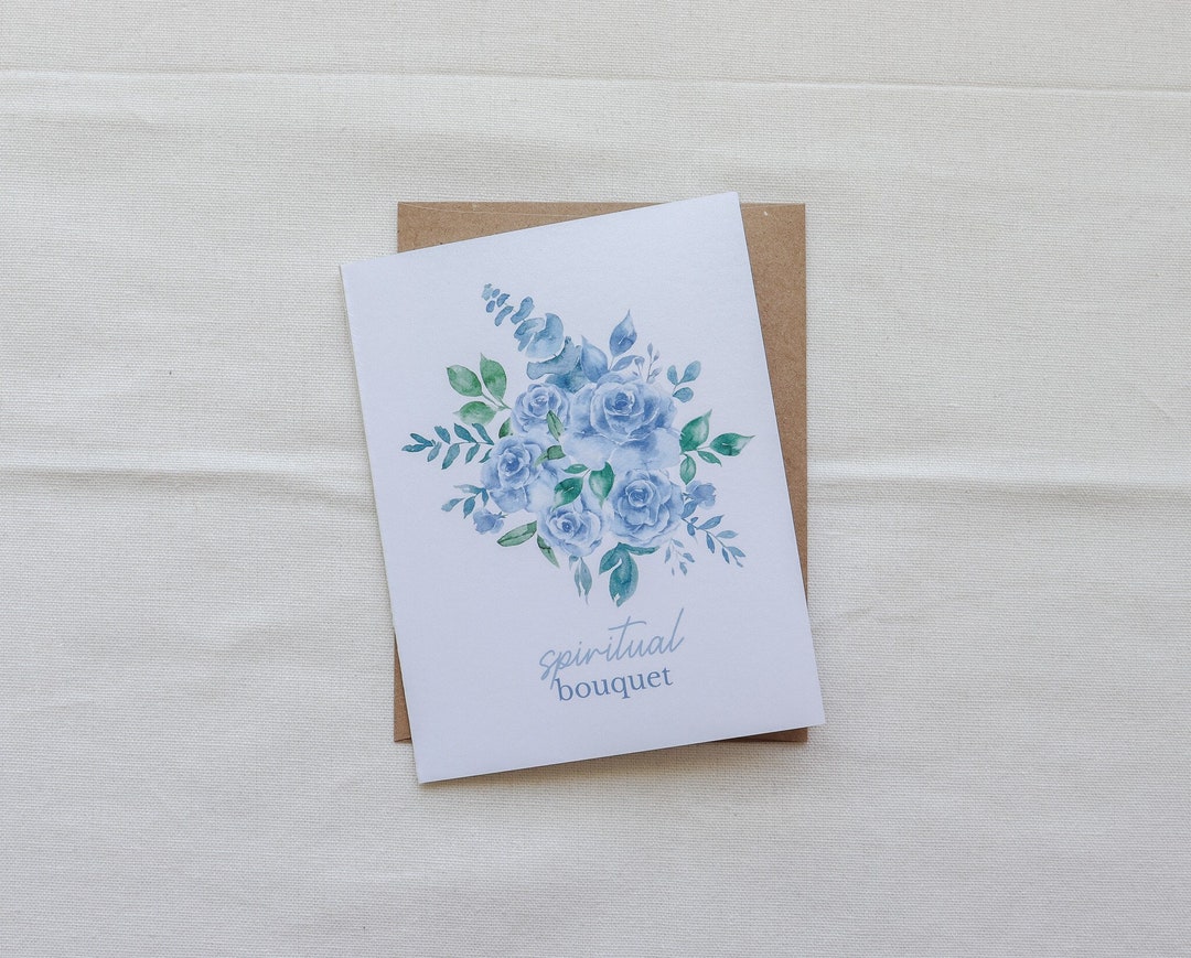 Spiritual Bouquet Card, Floral Card, Prayer Bouquet, Praying for You ...