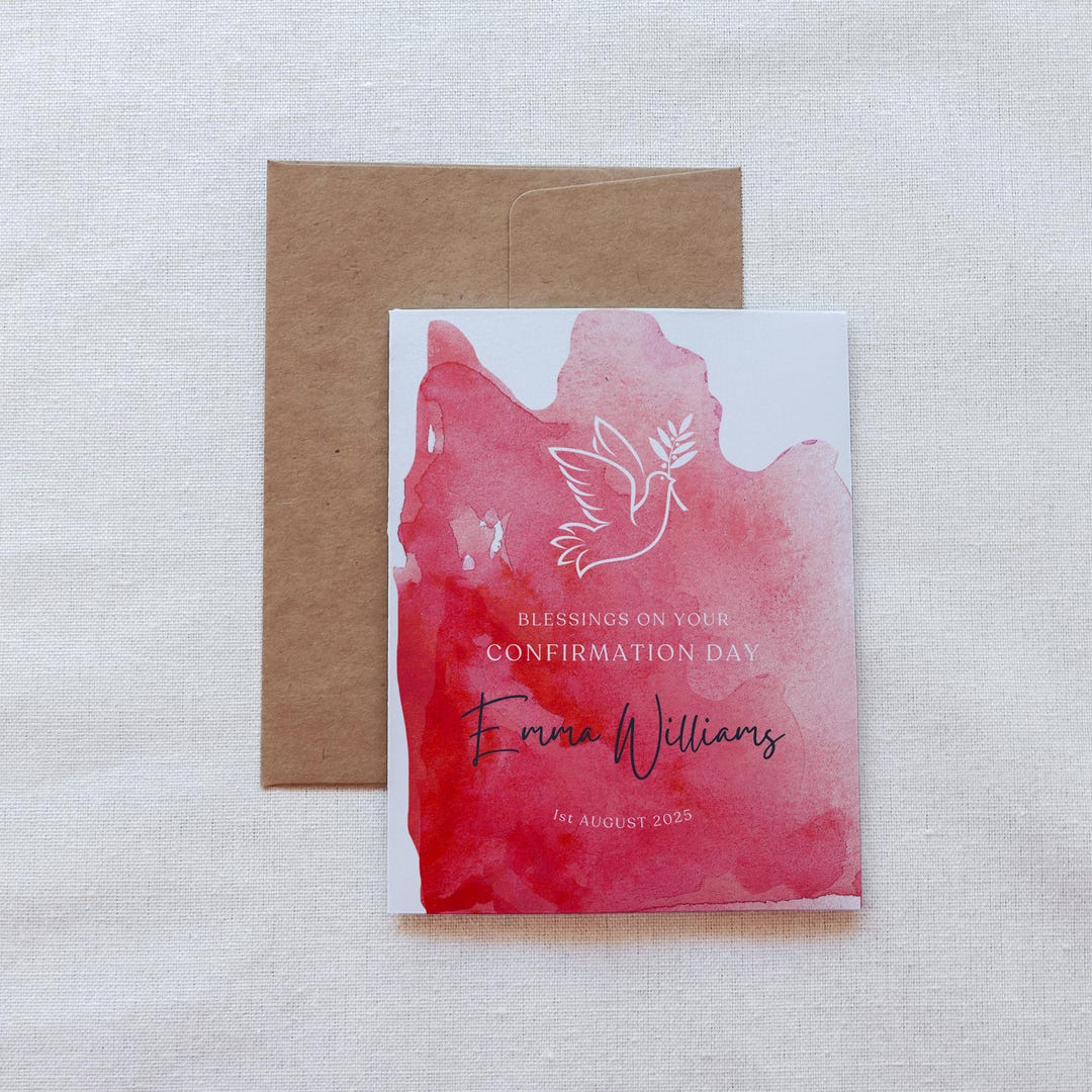 Custom Confirmation Card, Holy Spirit, Customizable Confirmation Card ...