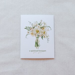 Spiritual Bouquet Card, White Floral Card, Prayer Bouquet, Praying for ...