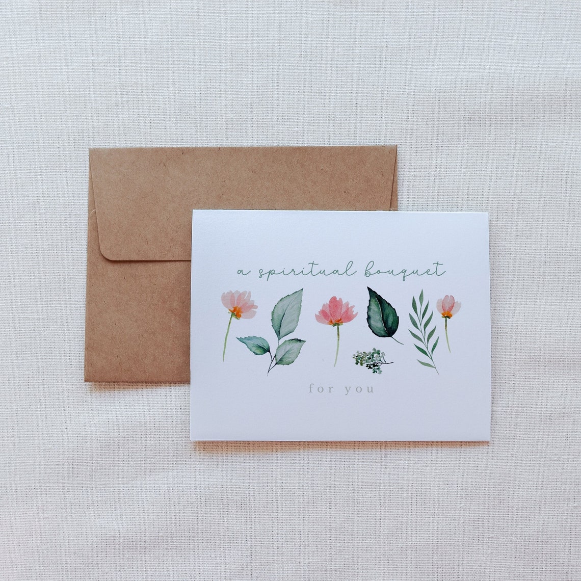 Spiritual Bouquet Card, Catholic Prayer, Floral Sympathy Card - Etsy