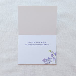 Watercolor Birthday Card, the Lord Bless You, Christian Birthday Card ...