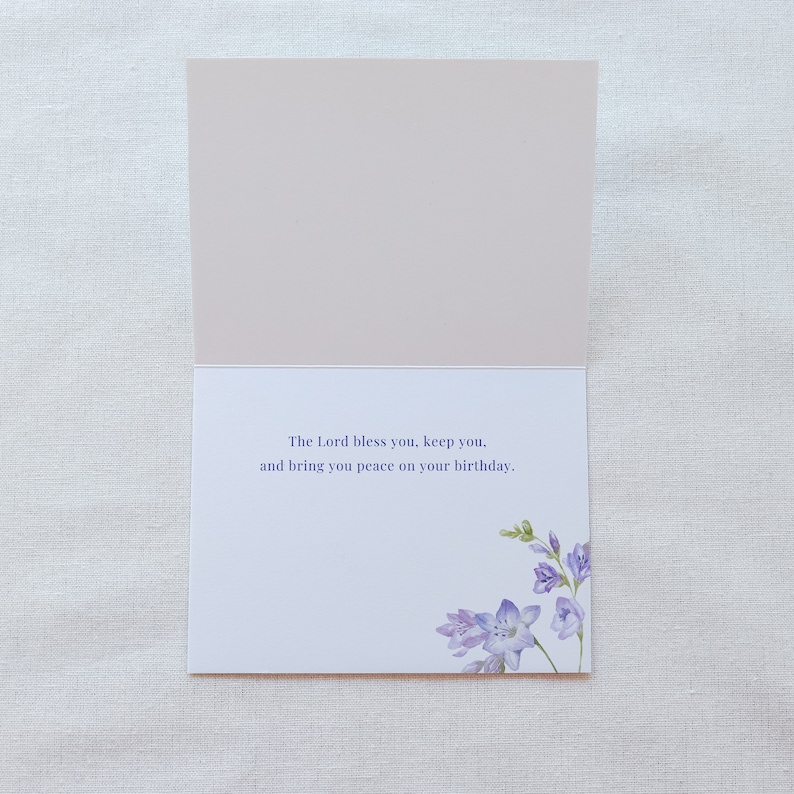 Watercolor Birthday Card, the Lord Bless You, Christian Birthday Card ...