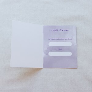 Spiritual Bouquet Card, Purple Floral Card, Prayer Bouquet, Praying for ...