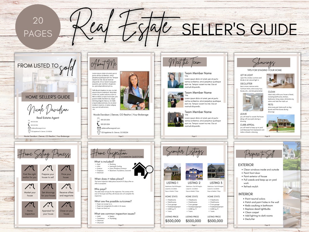 20 Page Real Estate Listing Presentation | Home Seller Guide | Home ...